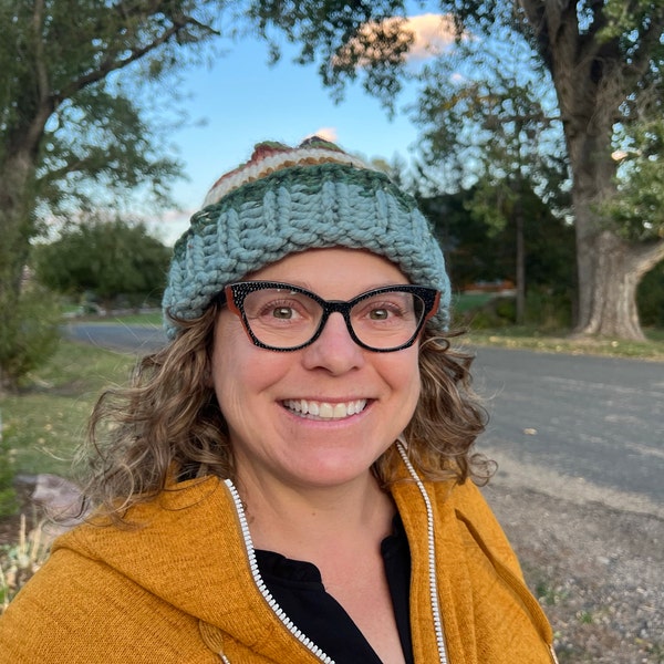 Custom Multi-colored Beanies | Hand Knit Chunky Beanies | Cozy ...