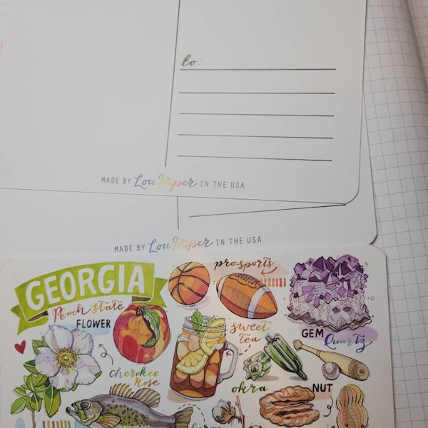 Georgia State Postcard. - Etsy