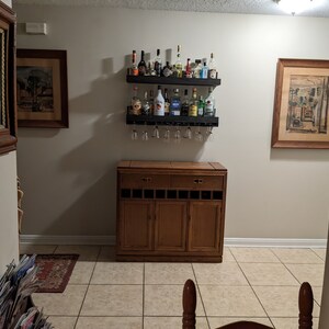 Wood Wine Rack Shelves the Ryan Wall Mounted Shelf & - Etsy