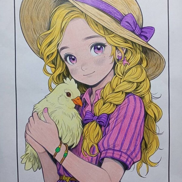 Anime Queens and Kings Coloring Book 70 Page Manga Fantasy Coloring ...