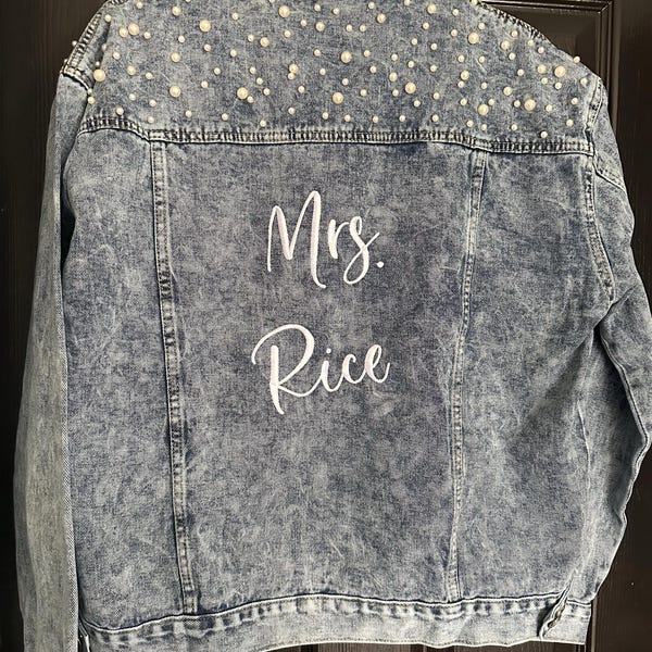 Embroidered Bride Denim Jacket, Bride Jean Jacket, Future Mrs Jacket ...
