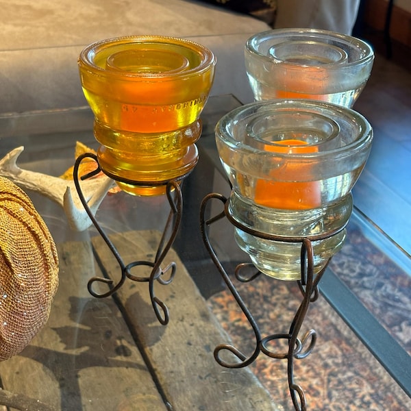 Antique Glass Insulator Collectible Glass Keepsake Embossed Telegraph ...