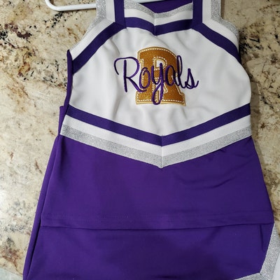 Purple Cheer Uniform, Customized Cheerleading Uniform, Girls Cheer ...