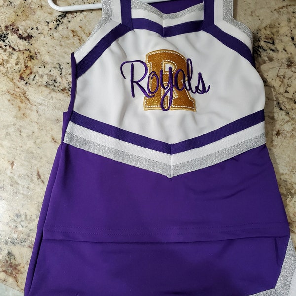 Purple Cheer Uniform, Customized Cheerleading Uniform, Girls Cheer ...