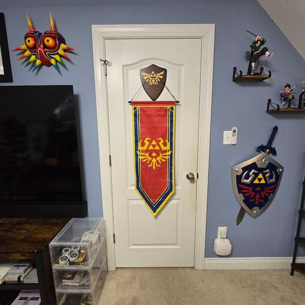 Legend of Zelda Hyrule Flag, Hyrule Castle Flag, Hylian Flag MASSIVE ...