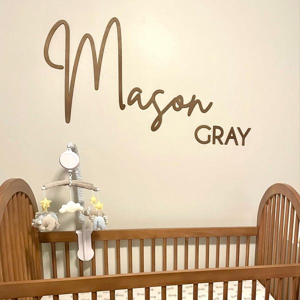Custom Wood Nursery Name Sign, Custom Nursery Sign, Wooden Name Sign ...