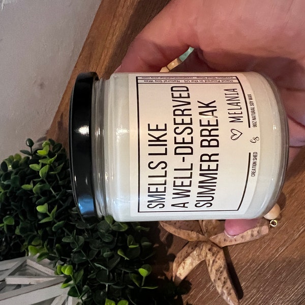 Personalized Funny Teacher Gift, Smells Like a Well Deserved Summer ...