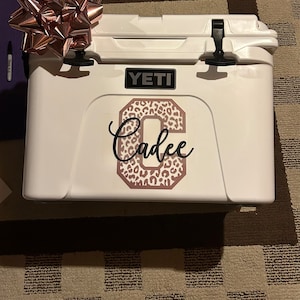 Custom Cooler Decal Monogram Name Decals Yeti RTIC Boat Party - Etsy