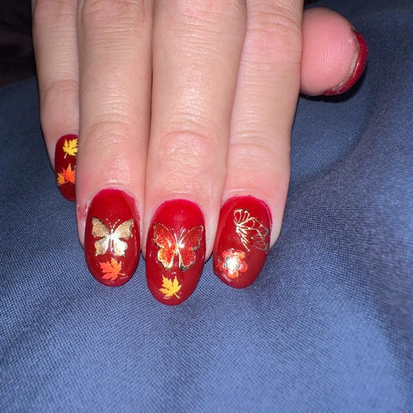 Chrome Butterfly Nail Art,butterfly Nail Stickers,butterfly Nail Decals ...