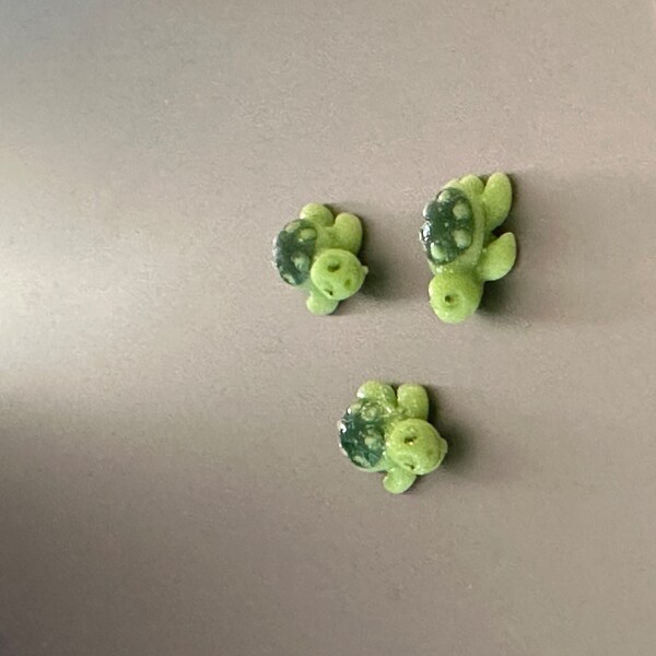 Super Tiny Resin Cute Turtle Animal Charms 12mm Micro Terrarium Fairy ...