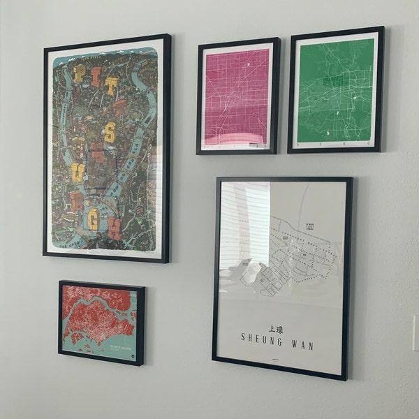 Custom Map Art Print - Any City in the World - Custom City Map / Print ...