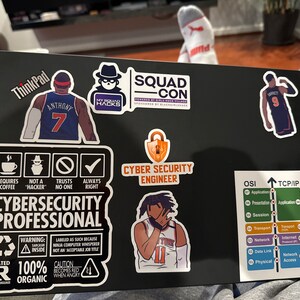 Steph Curry 4 Rings Glossy Sticker 3, Water Resistant Laptop and Phone ...