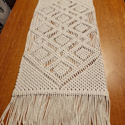TABLE RUNNER Pattern Macrame Tutorial colorio DIY Macrame Boho Pdf Pattern, Instruction and Knot ...