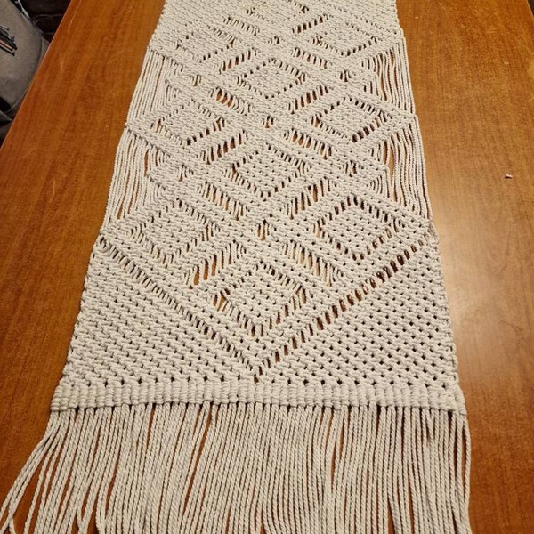 TABLE RUNNER Pattern - Macrame Tutorial - "colorio" - DIY Macrame Boho ...