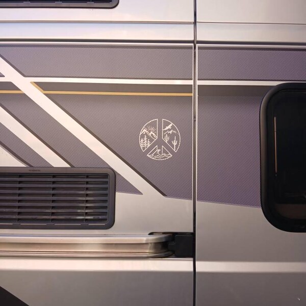Peace Car Decal, Elemental Peace Symbol Car Decal, Earth Elements Car ...