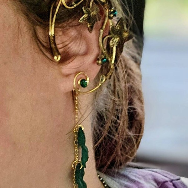 Gold Moon Ear Cuffs Moon and Stars Ear Cuffs A Pair of Celestial ...