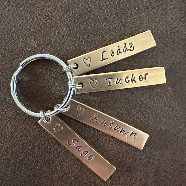 Copper Key Chain Personalized Hand Stamped With Quote - Etsy