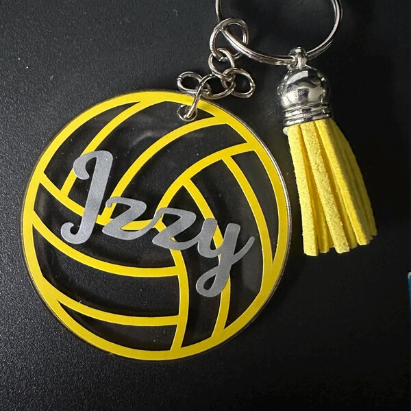 Personalised Netball Keyring / Personalised Netball Keychain / Sports ...