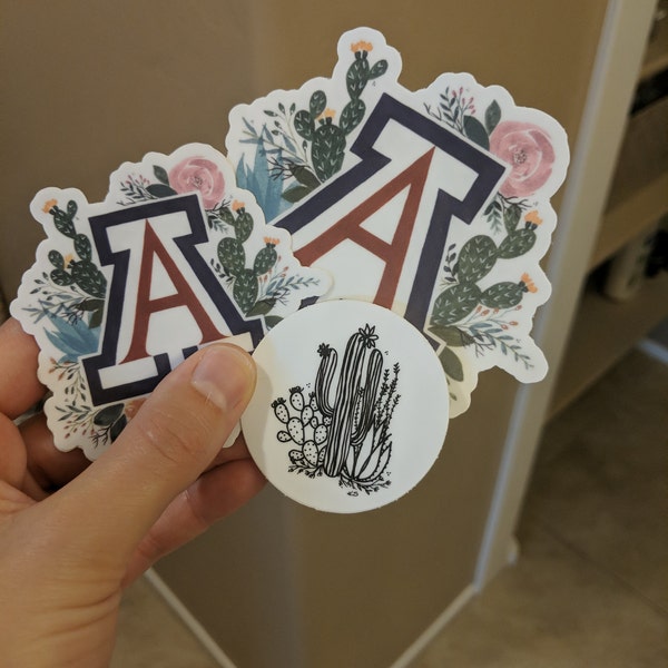 U of A Stickers-vinyl Stickers- Watercolor Vinyl Sticker-uofa Decor ...