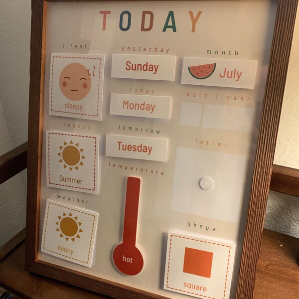 Circle Time Morning Board I Homeschool Calendar I Weather Chart I Kids ...