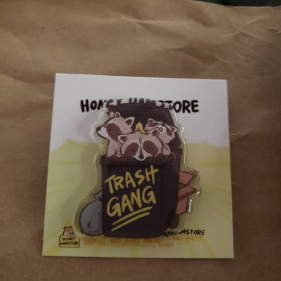 Garbage Crew Possum Acrylic Pin Cute Funny Design Gifts Under 10 ...