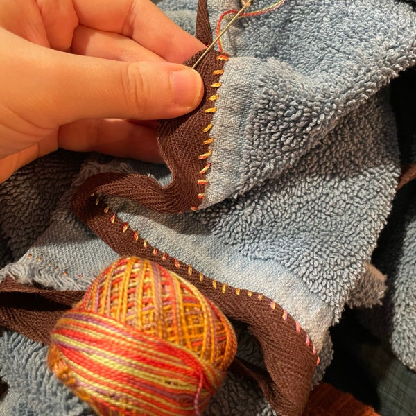 Happy Bright Colorful DIY Slow Stitch Kit - Complete Craft Set With ...