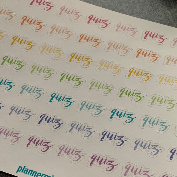 Quiz Stickers - Planner Stickers - Word Outline - Erin Condren Life ...