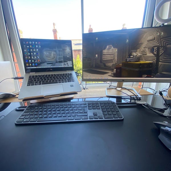 Rowlands Rustic Hand Built Monitor Shelf Stand - Etsy UK