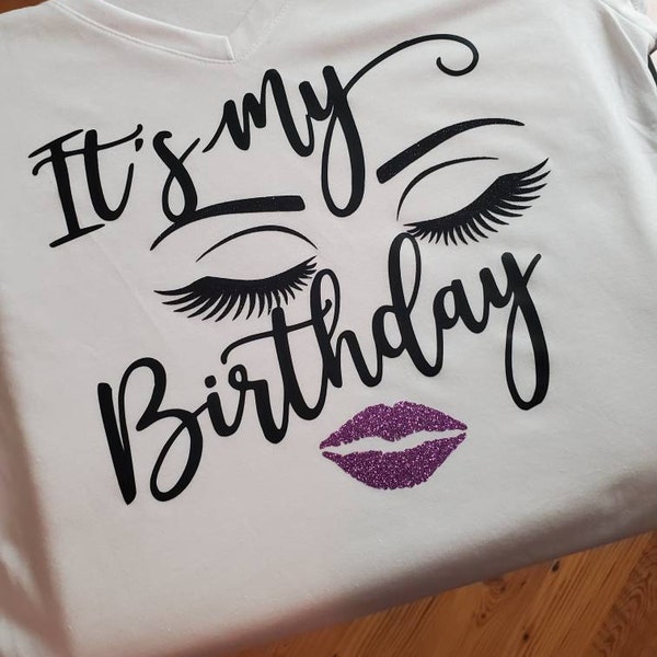 It's My Birthday Lips Svg, Lips Eyes Eyelashes Eyebrows Svg, Woman ...