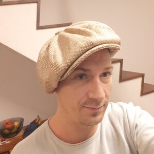 Personalized Winter 8 Panels Cap, Peaky Blinders Hat, Men Newsboy Cap ...