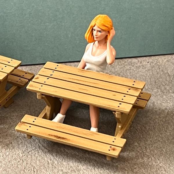 Miniature Picnic Table (multiple Scales) –| Perfect for Dollhouses ...