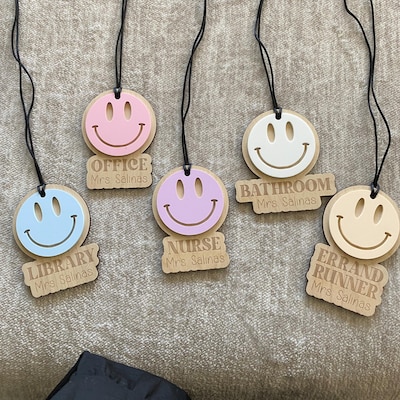 Hall Passes, Smiley Hall Passes, Retro Classroom, Boho Hall Passes - Etsy