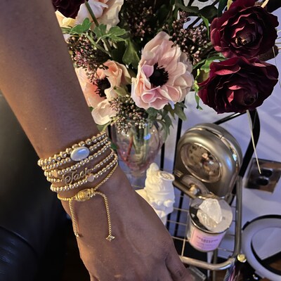 Sterling Silver Bracelet Set Beaded Bracelet Stack Anklet Set - Etsy