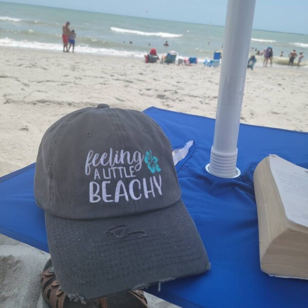 Feeling a Little Beachy Hat | Distressed Baseball Cap OR Ponytail Hat ...