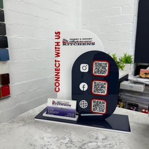 QR Code Sign Horizontal Version Acrylic Business Sign Instagram ...