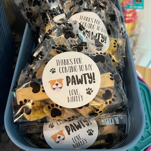 Dog Birthday Pawty Stickers, Puppy Birthday, Dog Theme, Dog Party, Dog ...