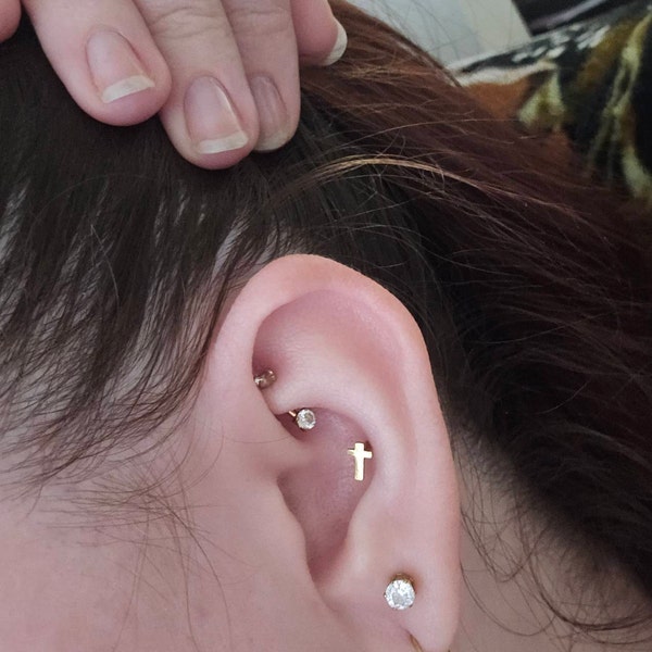 Angel Wings Piercing single Mix Marquise Cz Piercing, 925 Sterling ...