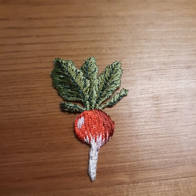 Turnip Radish Garden Vegetable Embroidered Patch Iron on Applique ...