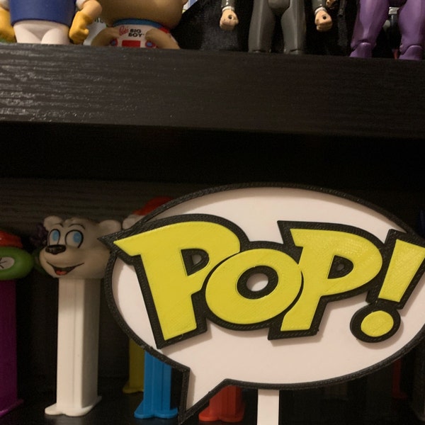 POP Funko Display Sign 3D Printed Shelf Dorbz Wobblers Multicolor Multi ...