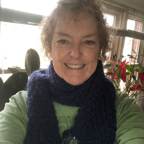 Olive Moss Green and Purple Boho Gypsy Handspun Handknit Scarf Thick N ...