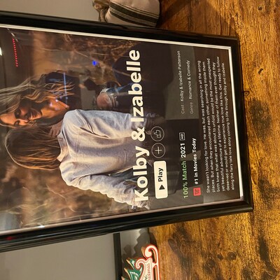 Custom Couples Netflix Movie Poster, Framed Wall Art for Lovers ...