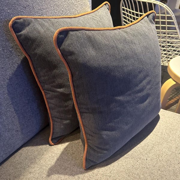 Piping Linen Pillow Cover, Throw Pillow With Piping, Personalized ...