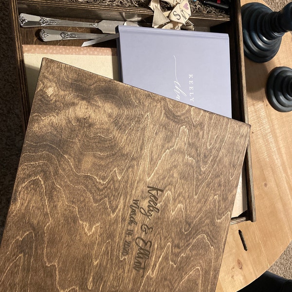 Custom Size Album Box With USB Section - Laser Engraving Included ...