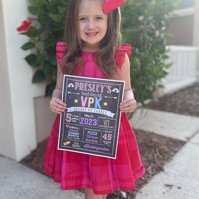 Chalkboard Back to School Sign, First Day or Last Day, Editable and ...