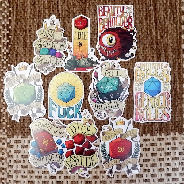 D&D Stickers - Etsy