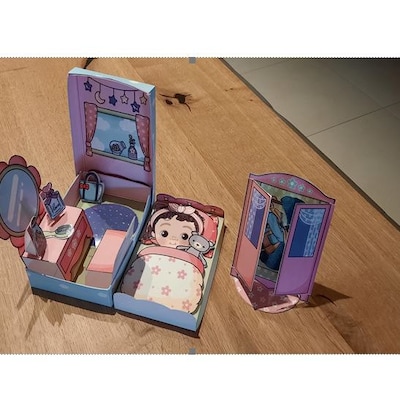 Printable Teddy Paper Doll and Dollhouse for Kids DIY Paper Crafts ...