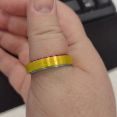 LGBTQ Rainbow Pride Flag Fidget Spinner Ring Pride Flag - Etsy