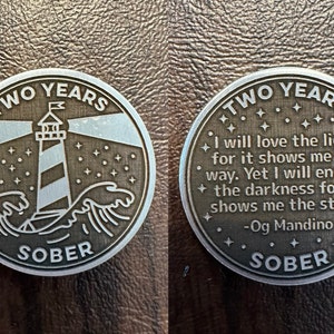 Three Months Sober Sobriety Coin - Etsy