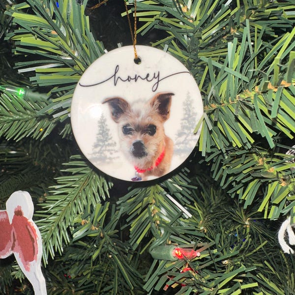 Dog Ornament Personalized Dog Owner Christmas Gift, Dog Photo Ornament ...