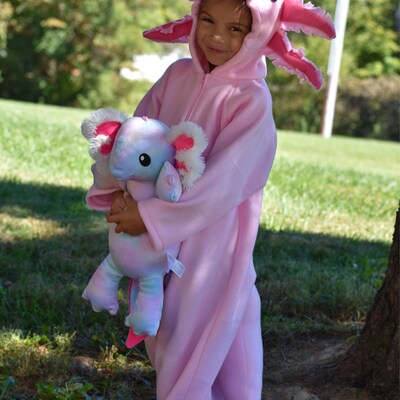 Axolotl Fleece Child and Youth Size Costume, Kids Axolotl Costume ...